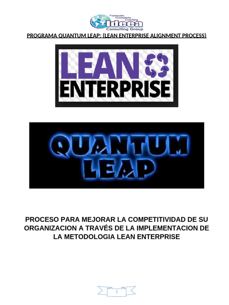 Implementación de Un Sistema de Mejora de La Competitividad Con Lean Enterprise | PDF | Lean ...