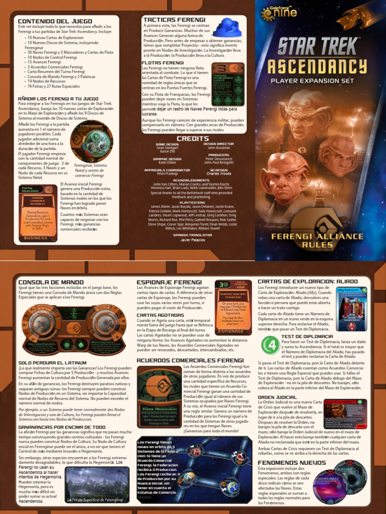Star Trek Ascendancy Ferengi (JPal) | PDF | Ferengi