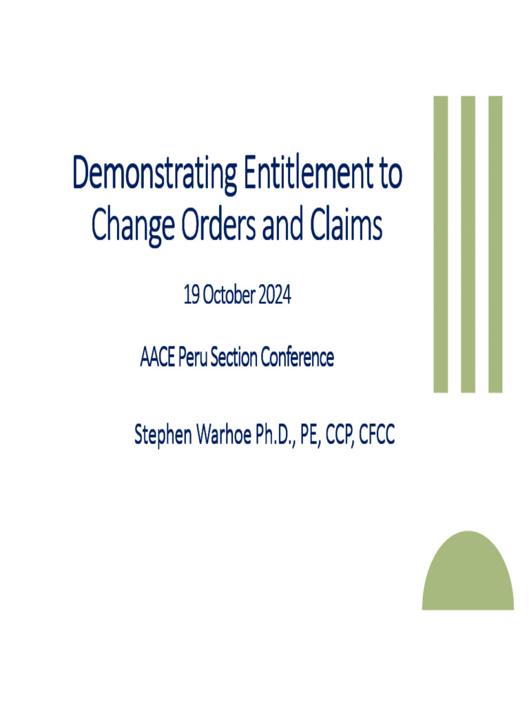 Change Order Entitlement Insights | PDF | Causality | Private Law