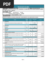 Presupuesto Programa Obra Mejoravit Pdf