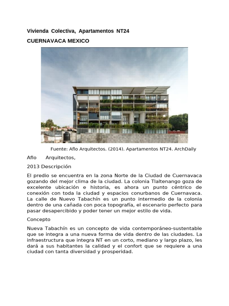 Vivienda Colectiva NT24 en Cuernavaca | PDF | Cocina | Agua