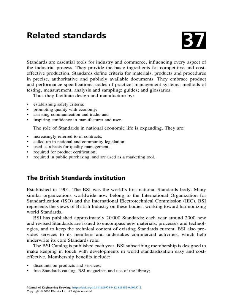37 Related Standards 2020 Manual of Engineering Drawing | PDF ...