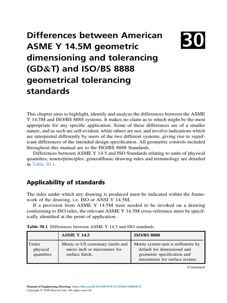 30 Differences Between American ASME Y 14 5M Geometric Di 2020 Manual ...