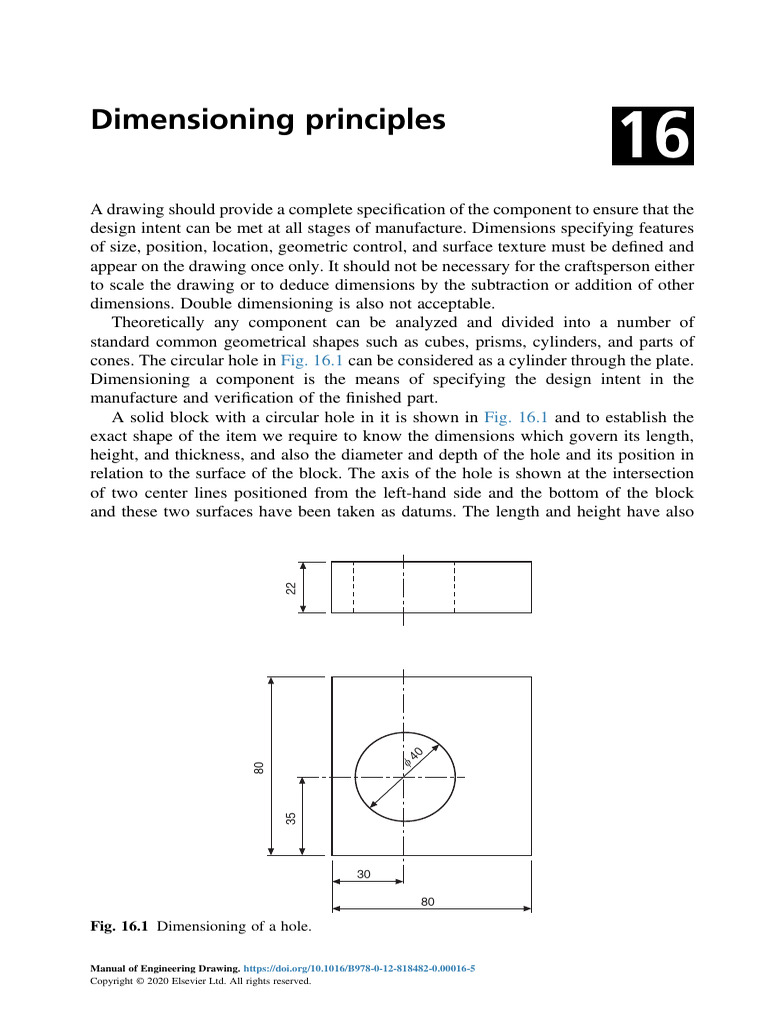 16 Dimensioning Principles 2020 Manual of Engineering Drawing | PDF | Sphere | Angle