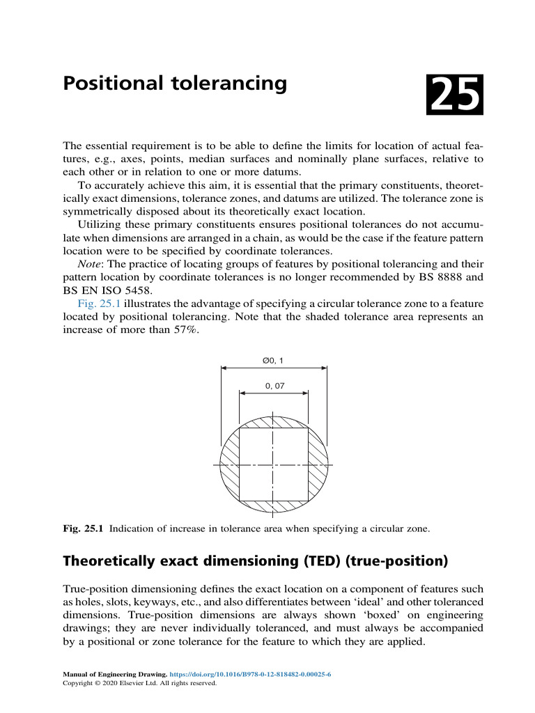 25 Positional Tolerancing 2020 Manual of Engineering Drawing | PDF ...