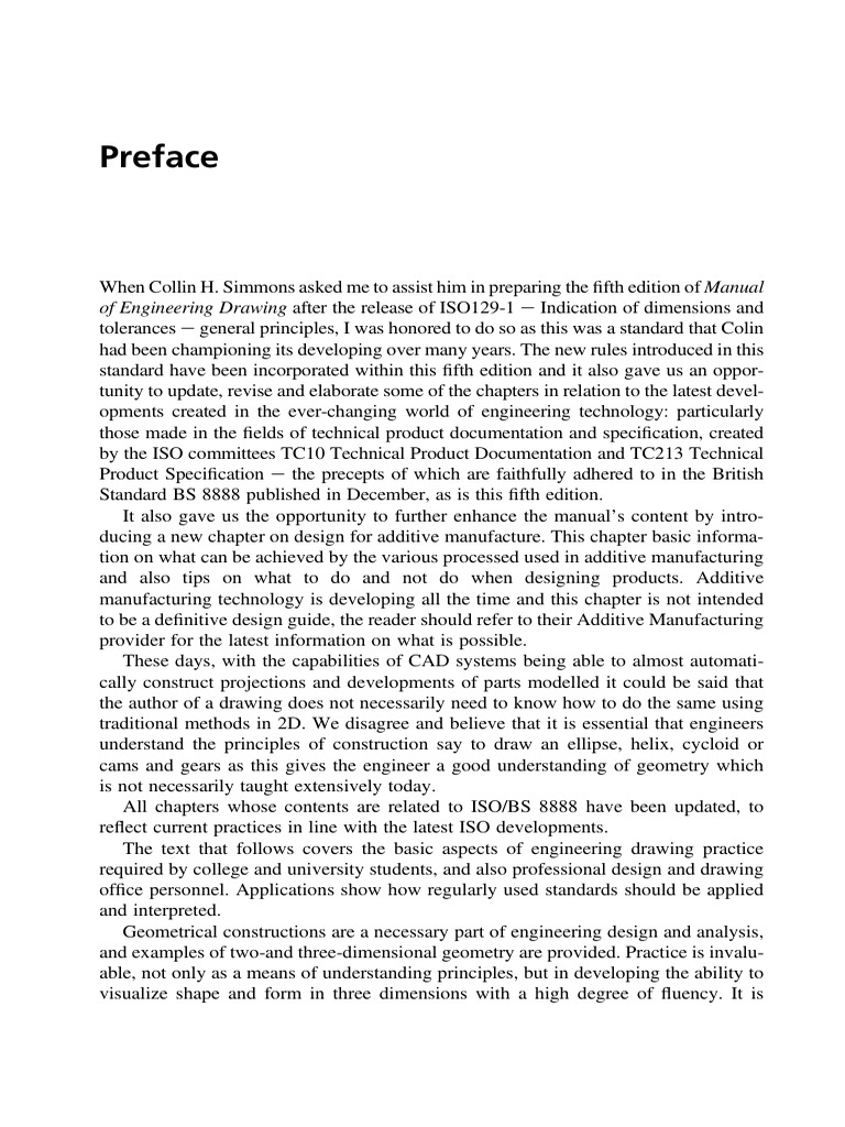Preface 2020 Manual of Engineering Drawing | PDF