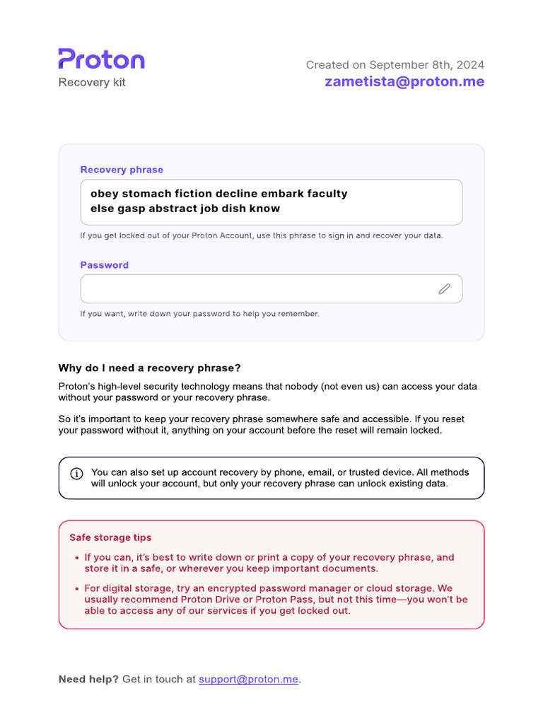 Proton Recovery Kit | PDF | Business | Computers