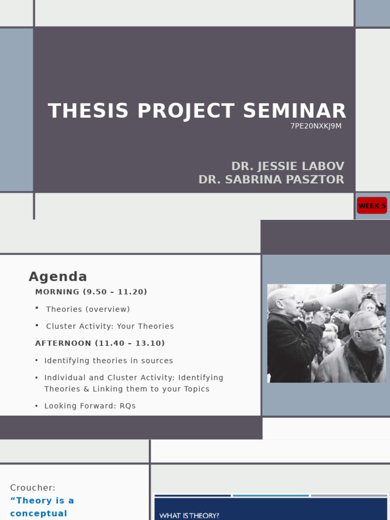 Project Seminar Class Week 5 Oct 7 | PDF | Hypothesis | Quantitative ...