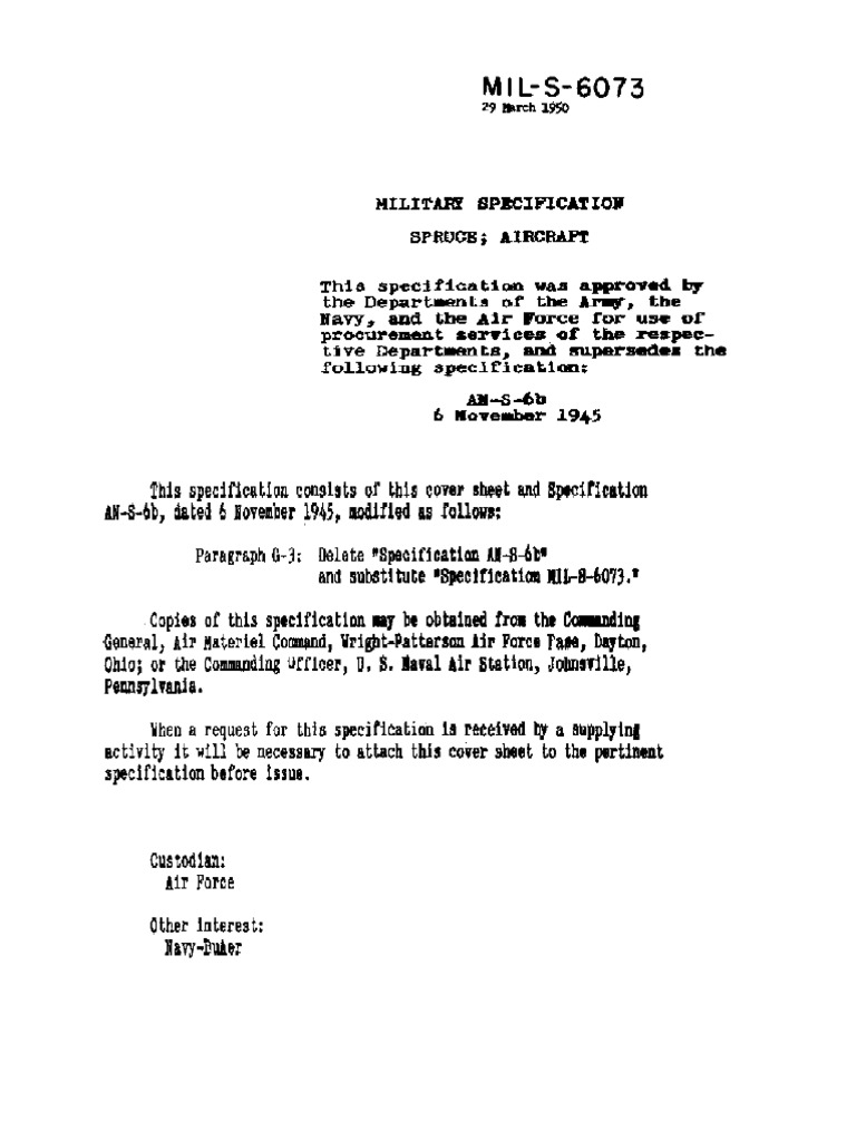 Norma MIL-S-6073 | PDF