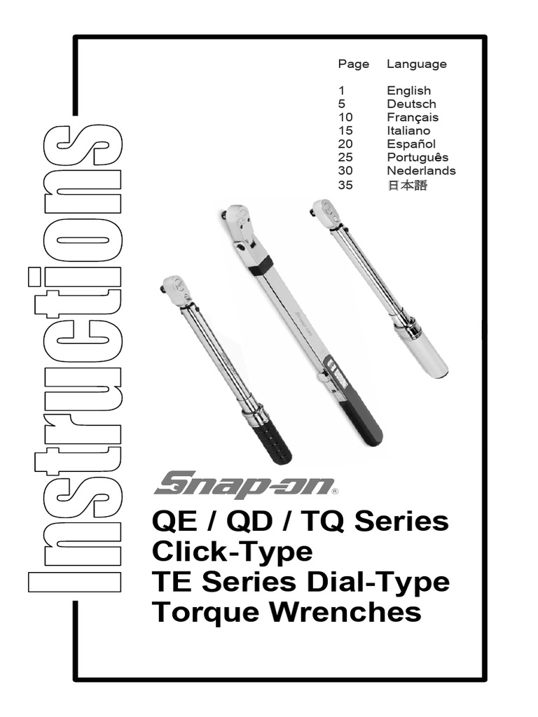 Snap On Torquimetro | PDF | Calibration | Force