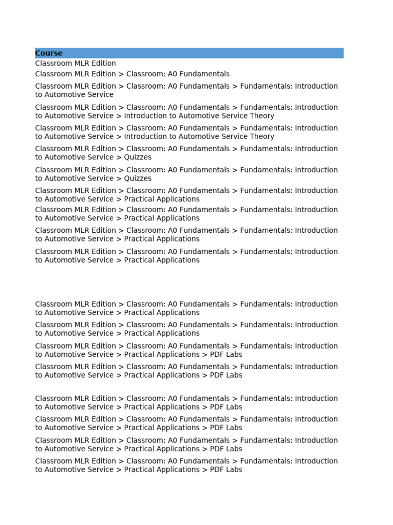 MLR Edition Electude Automotive Alignment Classroom ASE Performance ...