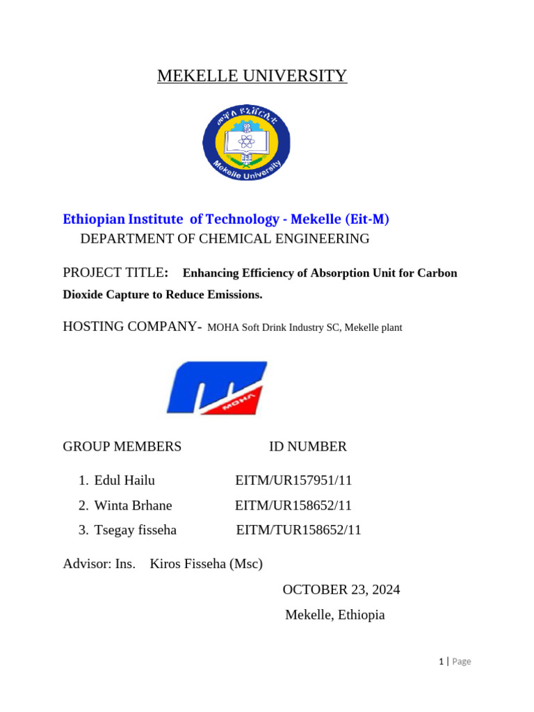 Moha - Edul Finalized | PDF | Carbon Dioxide | Water