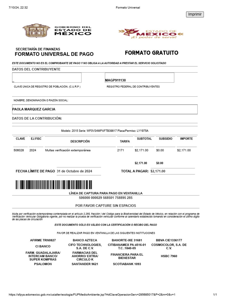 Multa X Ver. Extemp. Lyy975a | PDF | Bancario | Bancos