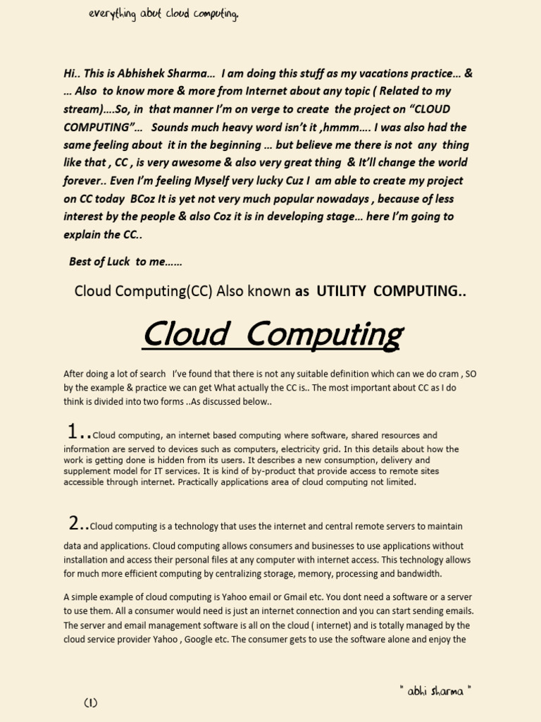 Everything_About_Cloud_Computing_A_begin | PDF | Cloud Computing | Microsoft Azure