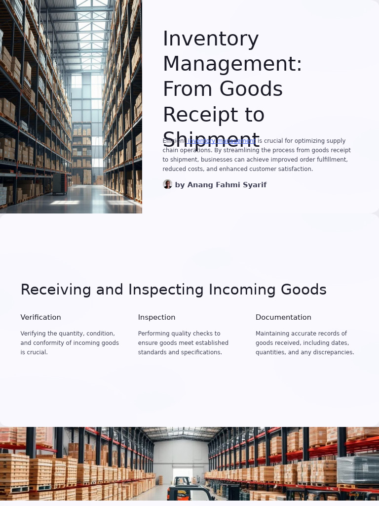 Inventory Management From Goods Receipt To Shipment | PDF | Inventory ...