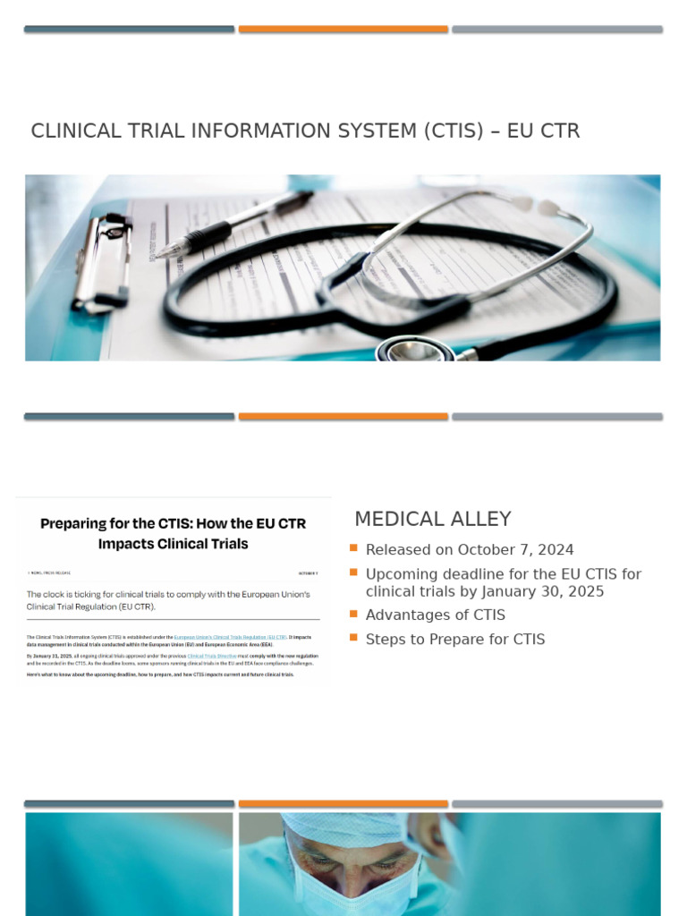 Clinical Trial Information System (CTIS) | PDF | Technology & Engineering