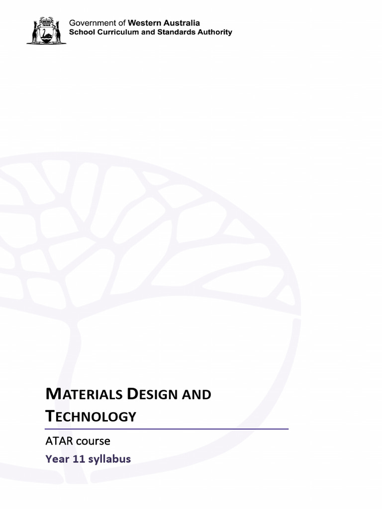 MDT ATAR Year 11 Syllabus For Teaching From January 2024 PDF | PDF ...