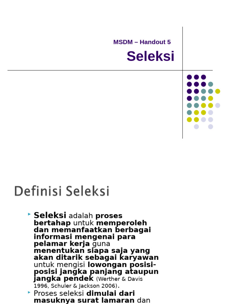 Proses Seleksi Karyawan Efektif | PDF