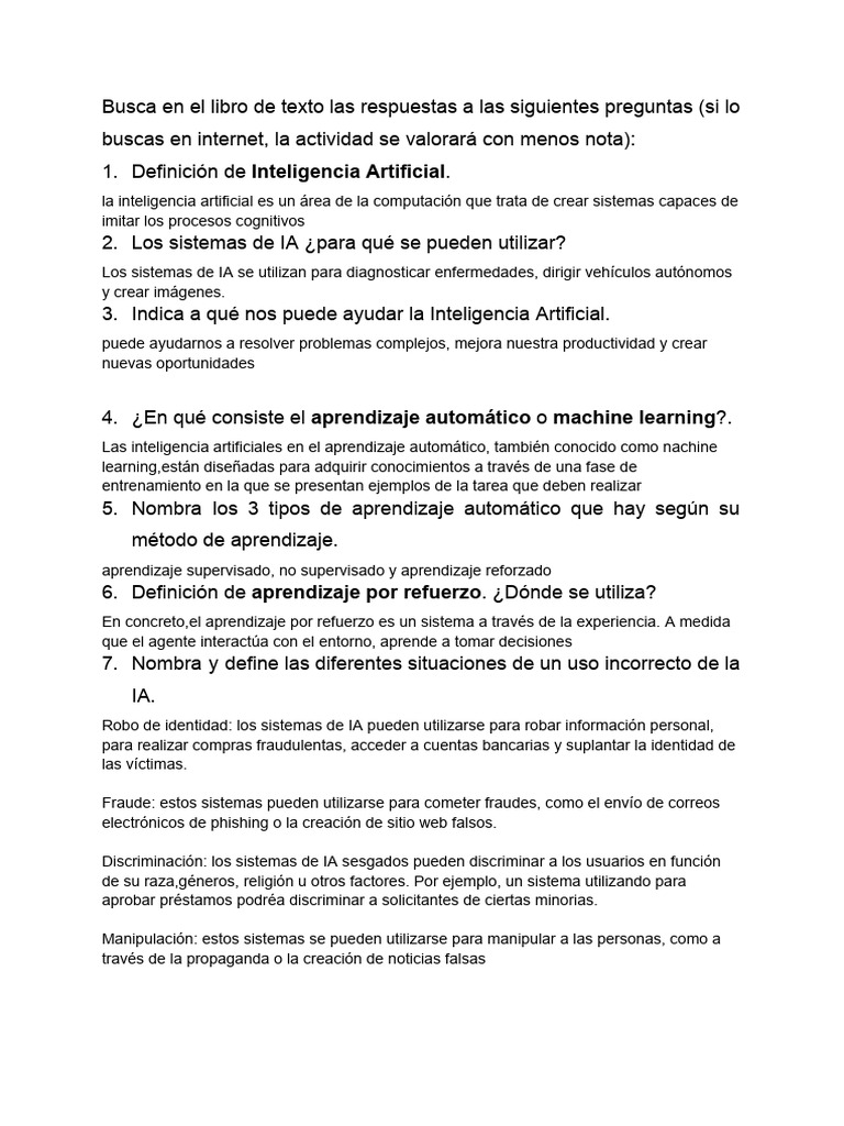 Introducción a la Inteligencia Artificial | PDF | Inteligencia ...