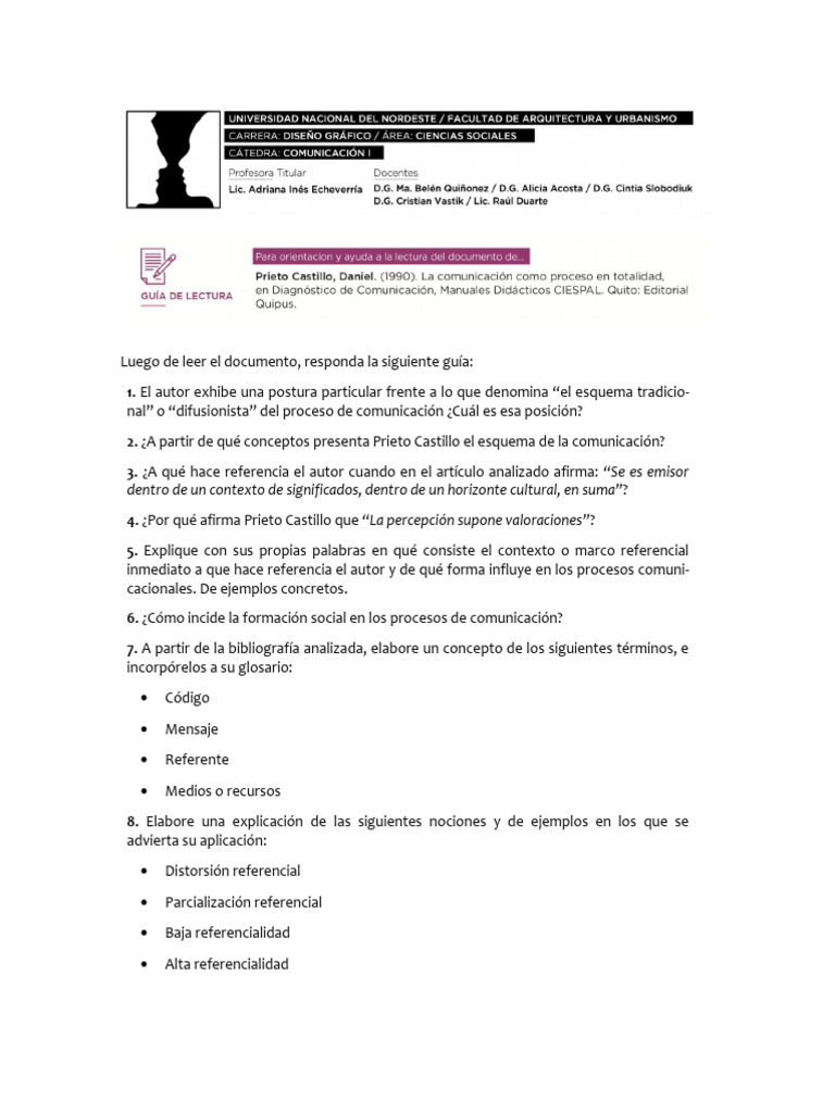 Guia de Lectura para Doc Prieto Castillo | PDF | Ciencia y matemáticas