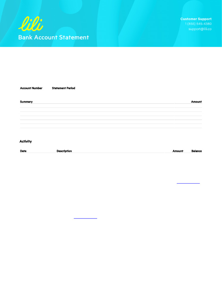 Lili Monthly Statement 2020-06 | PDF | Credit Card | Financial Services
