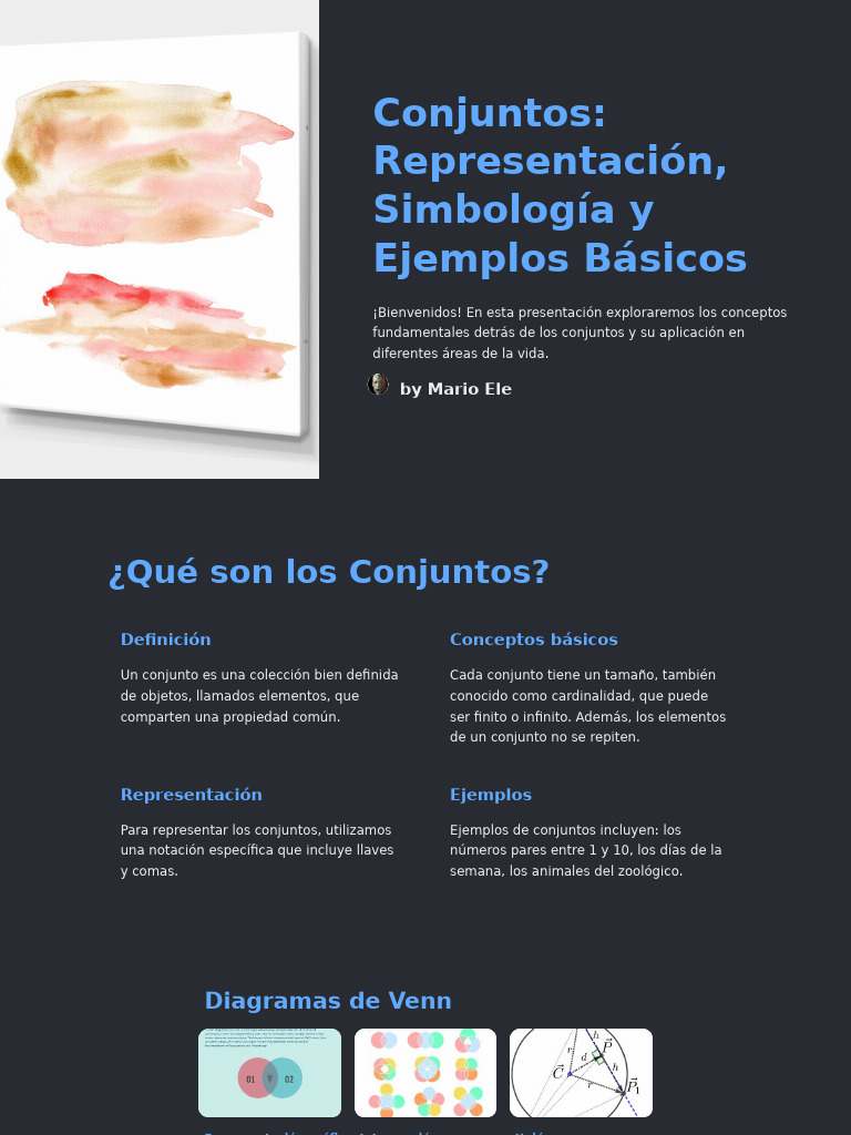 Conjuntos Representacion Simbologia y Ejemplos Basicos | PDF | Números ...