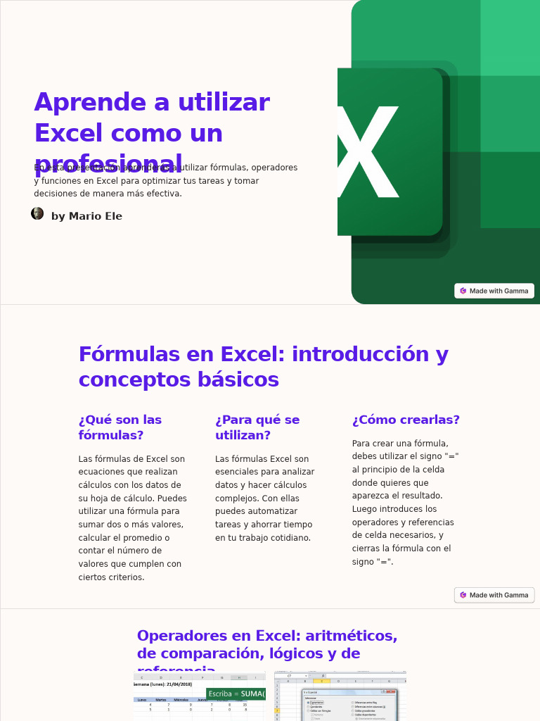 Aprende-a-utilizar-Excel-como-un-profesional | PDF | Microsoft Excel | Hoja de cálculo