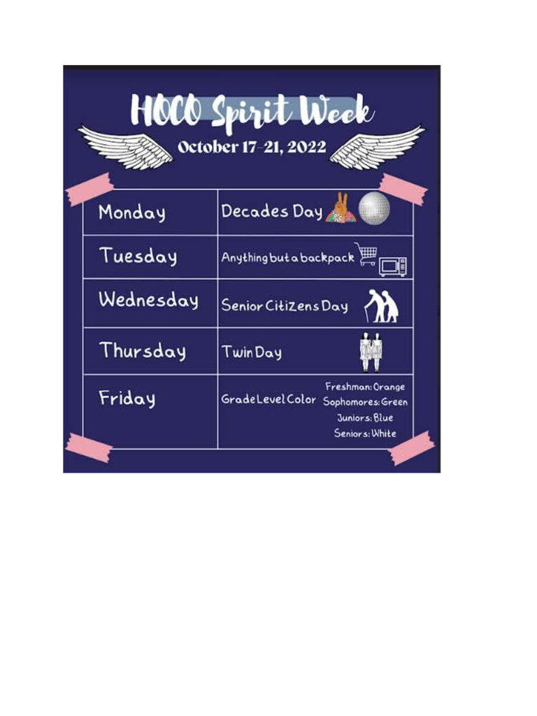 Homecoming Spirit Week | PDF