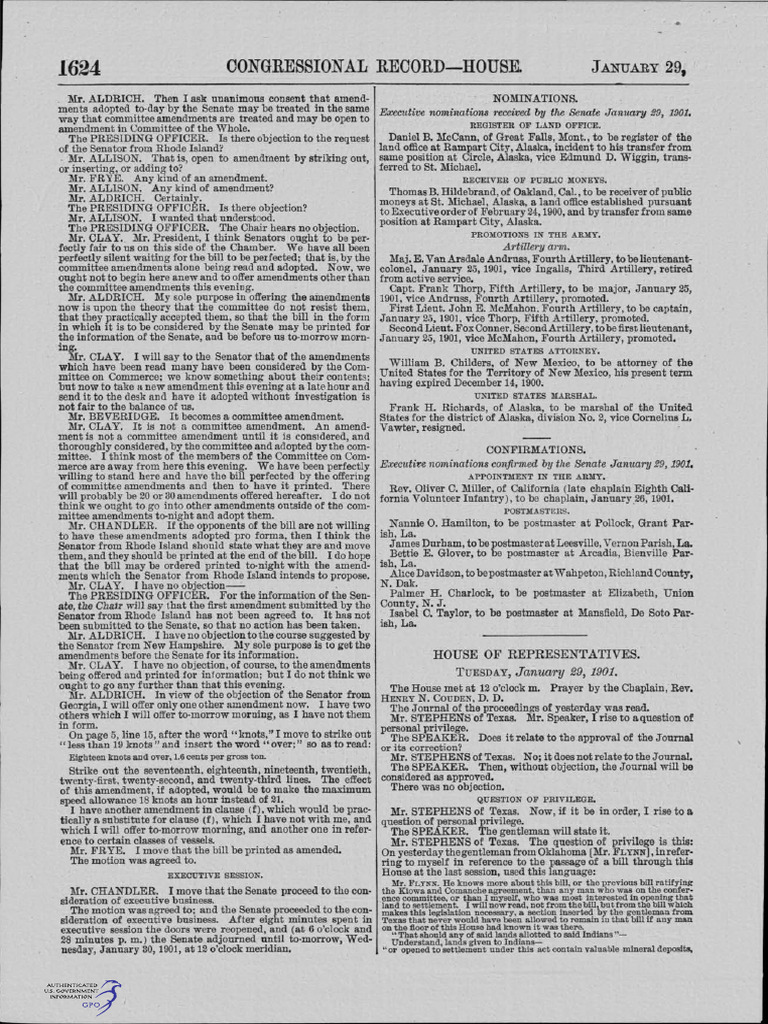Congressional Record 1901 | PDF | United States House Of ...