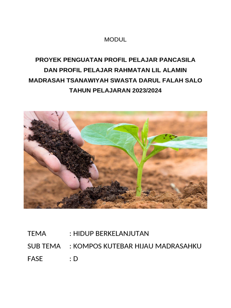Modul P5p2ra Hidup Berkelanjutan | PDF