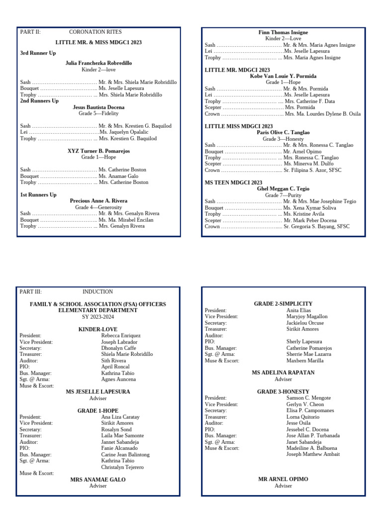 coronation rites programme | PDF