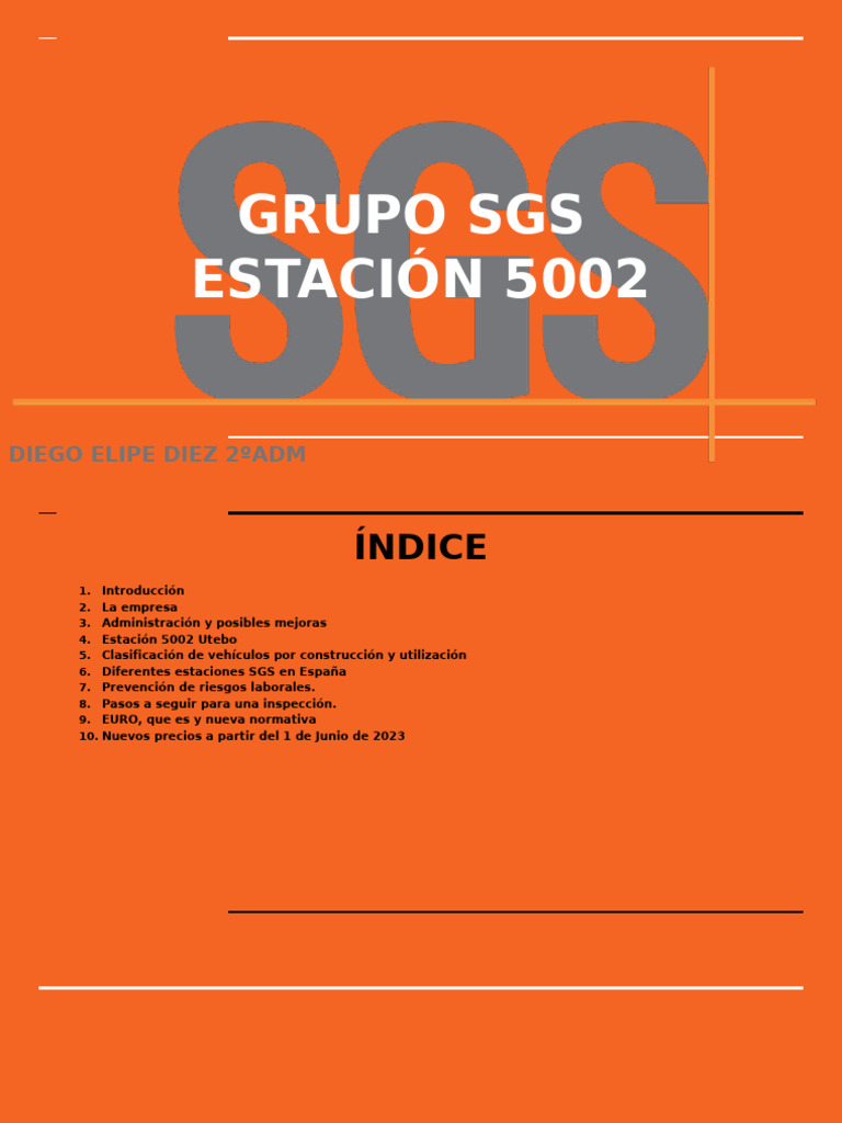 Grupo Sgs Itv 5002 | PDF