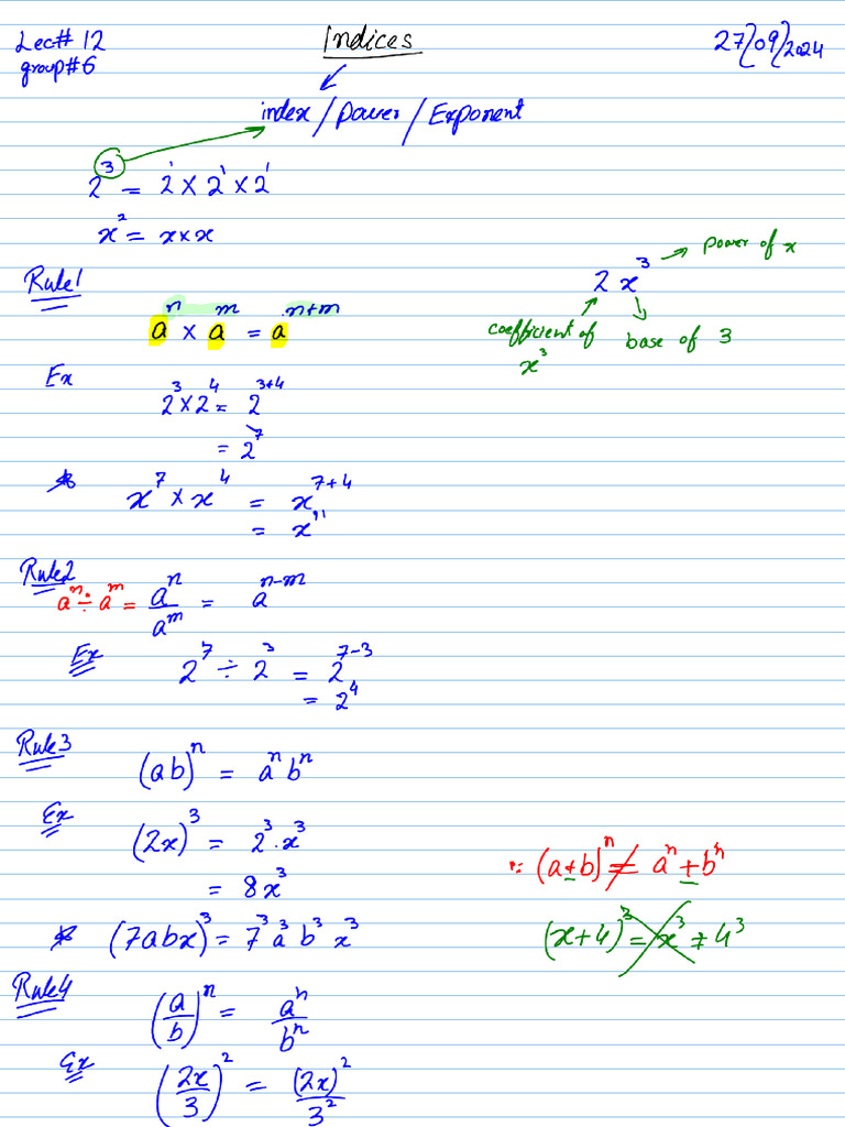 Lec#12 Indices | PDF