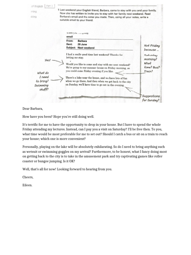 Informal letter 1 | PDF