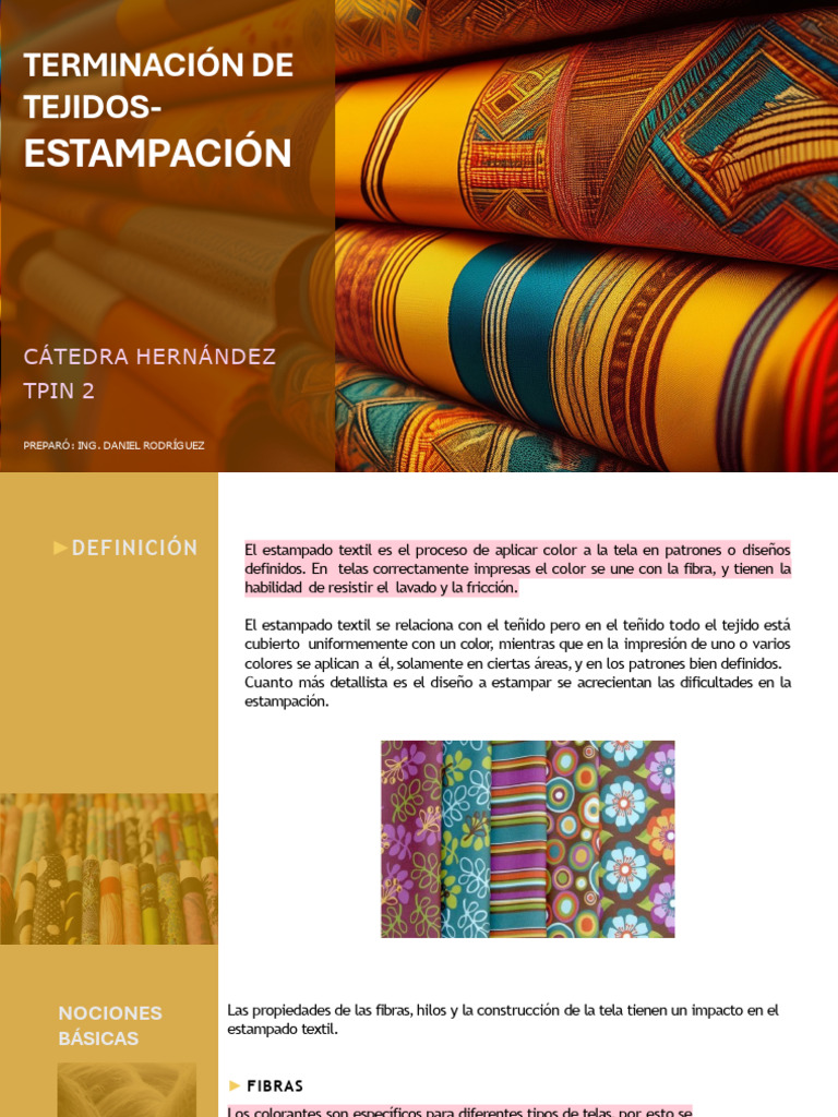 Estampado Textil: Técnicas y Procesos | PDF | Textiles | Tinta