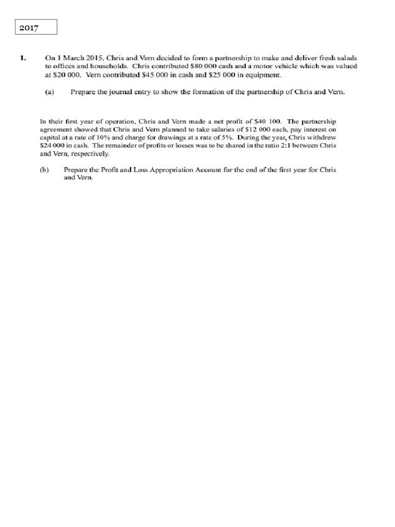 Partnership Appropriation Account | PDF