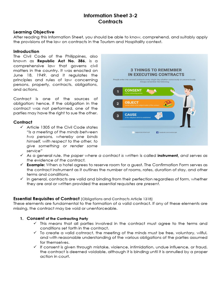 8b Info Sheet Contracts | PDF | Contractual Term | Law Of Obligations
