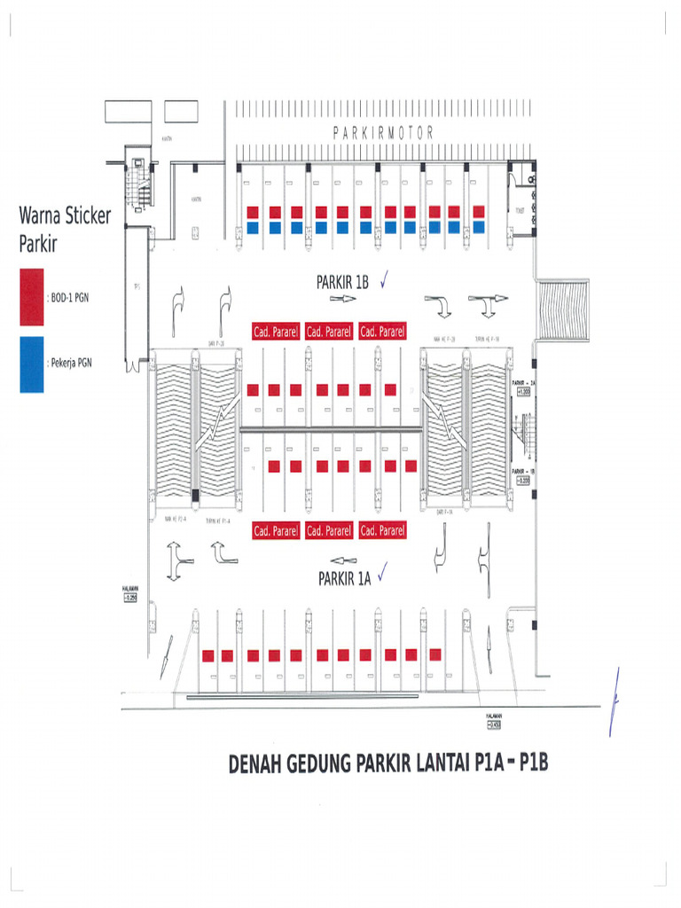 Denah Parkir 1A dan 1B | PDF