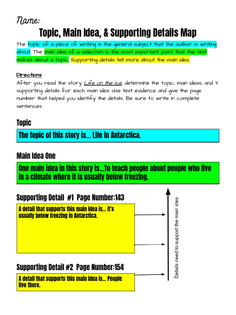 - Main Idea Practice - 6321001 | PDF