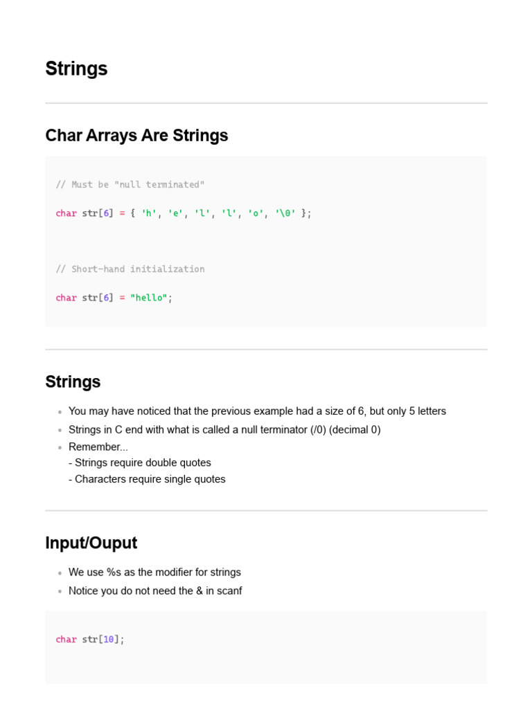 Strings | PDF | String (Computer Science) | Computer Science Strings | PDF | String (Computer Science) | Computer Science