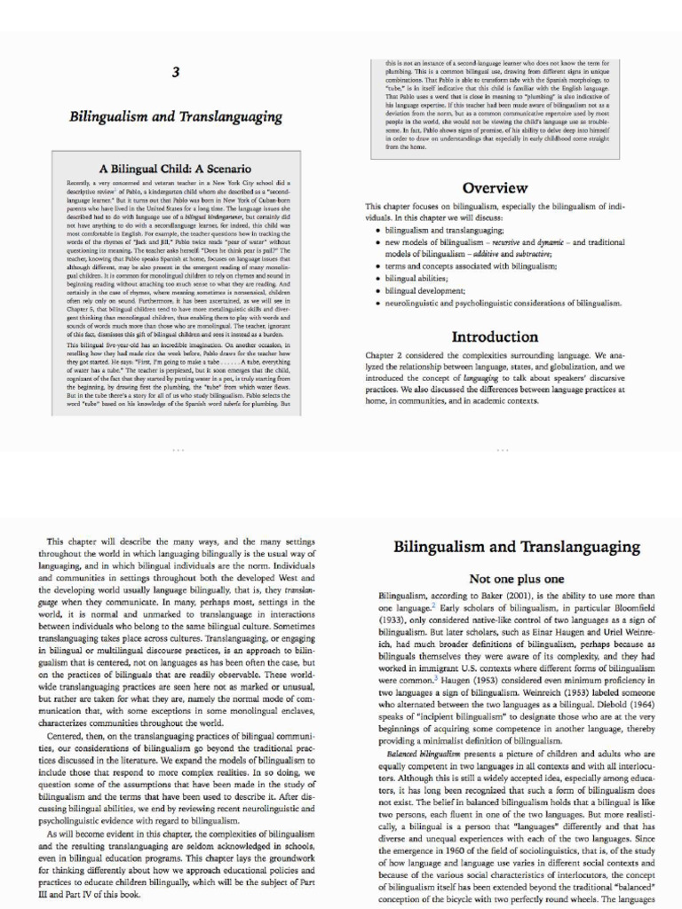 García, O. Bilingual Education in The 21st Century. CH 3. | PDF