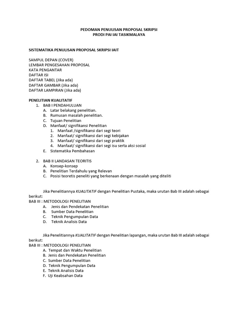 Sistematika Penulisan Proposal | PDF | Seni