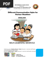 Speech Style Activity 1 | PDF | Speech | Conversation