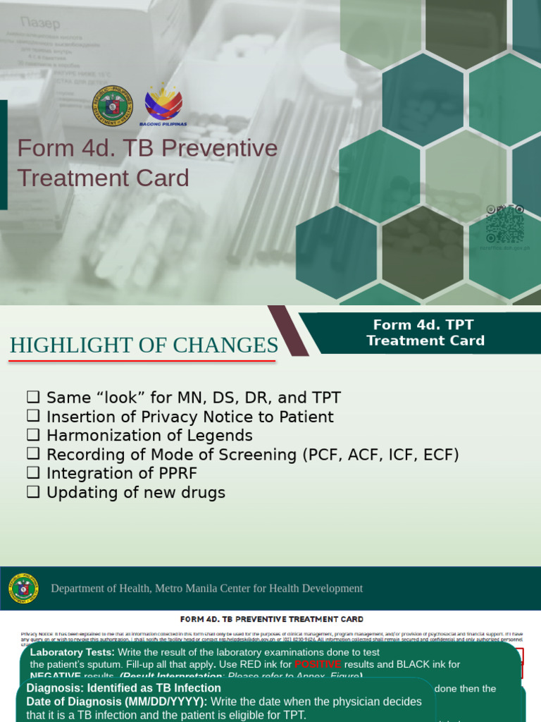 5.a Form 4d. TPT Treatment Cards and Form 6c. TPT Register - How Tos ...