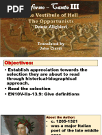 Fraud in Dante's Inferno | PDF