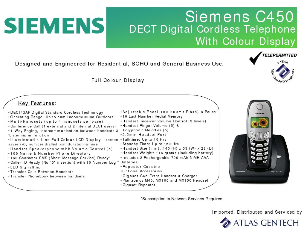 Siemens c450 | PDF