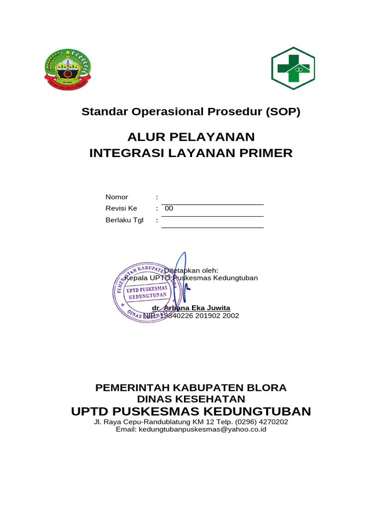 Sop Alur Pelayanan Ilp Lintas Klaster | PDF