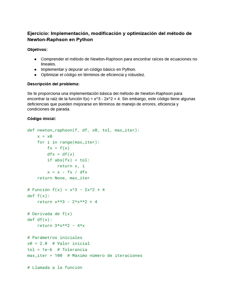 Ejercicio - Implementación, Modificación y Optimización Del Método de ...
