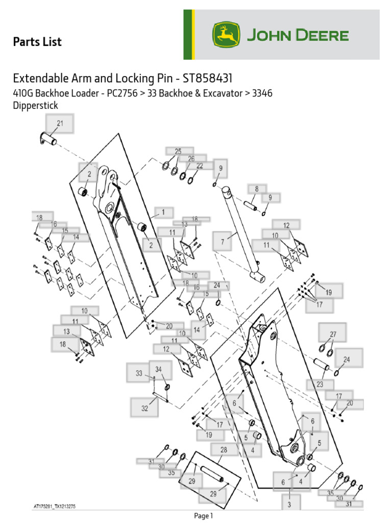 Backhoe Loader Parts List | PDF | Business | Home & Garden