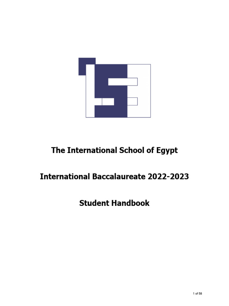 ISE IB Student Handbook | PDF | Cognition